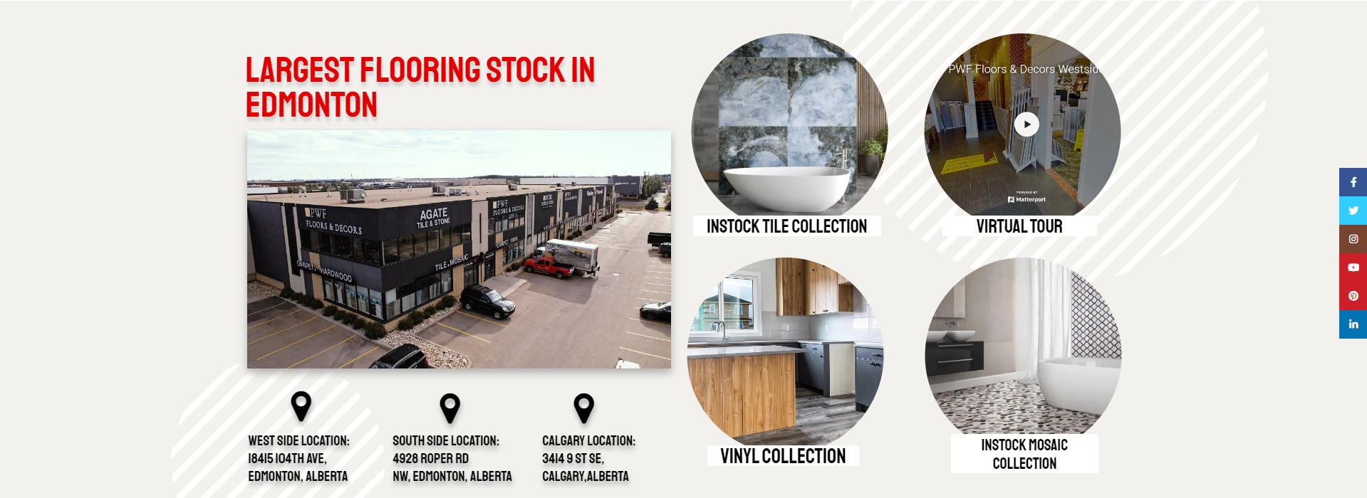 PWF FLOORS & DECORS - TILE,MOSAIC,HARDWOOD,CARPET,VINYL FLOORING